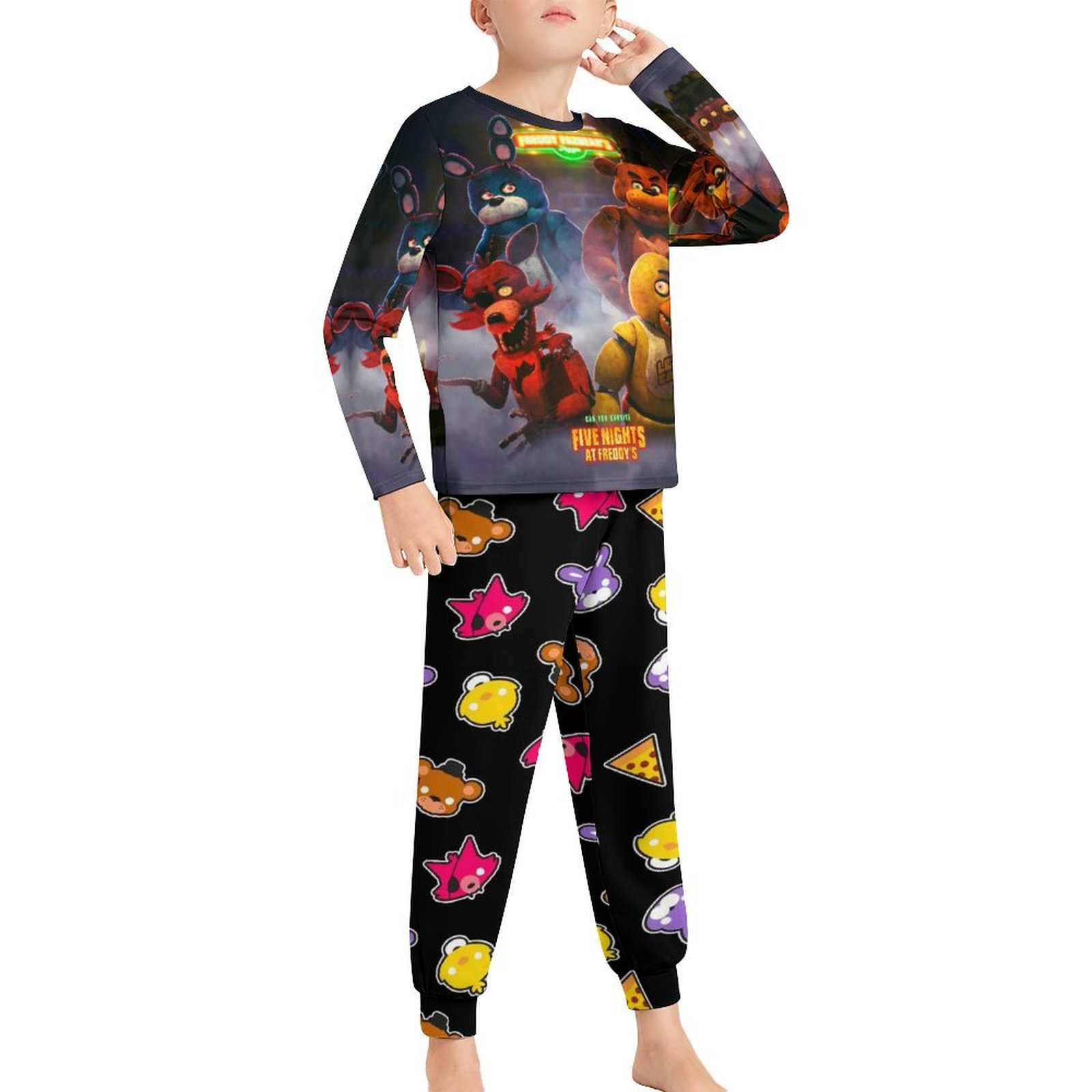 Kids Fnaf Five Night At Freddys Pajamas Suit Long Sleeve Sleepwear Pant ...