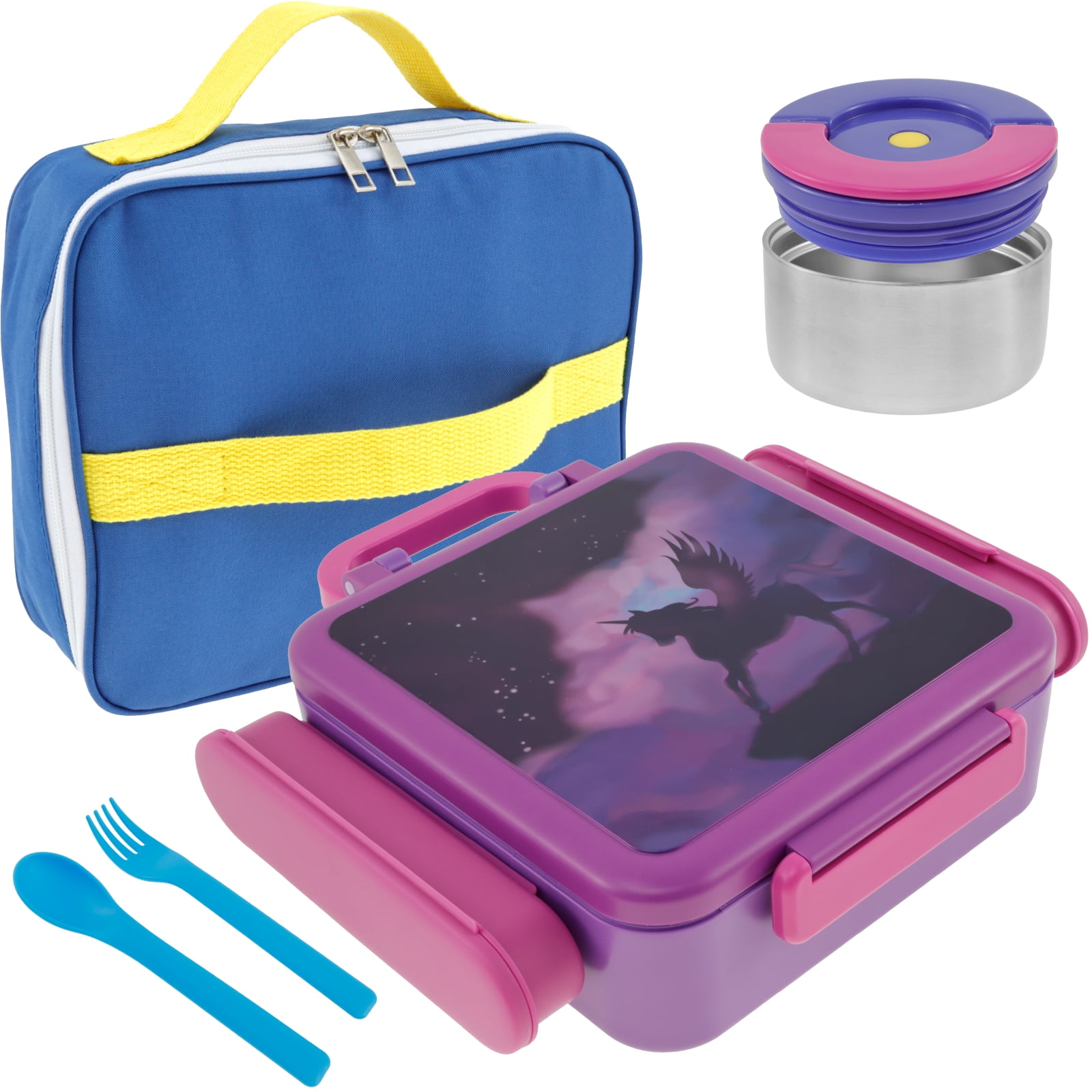 Kids Food Container with Compartments Reusable Food Storage Container ...