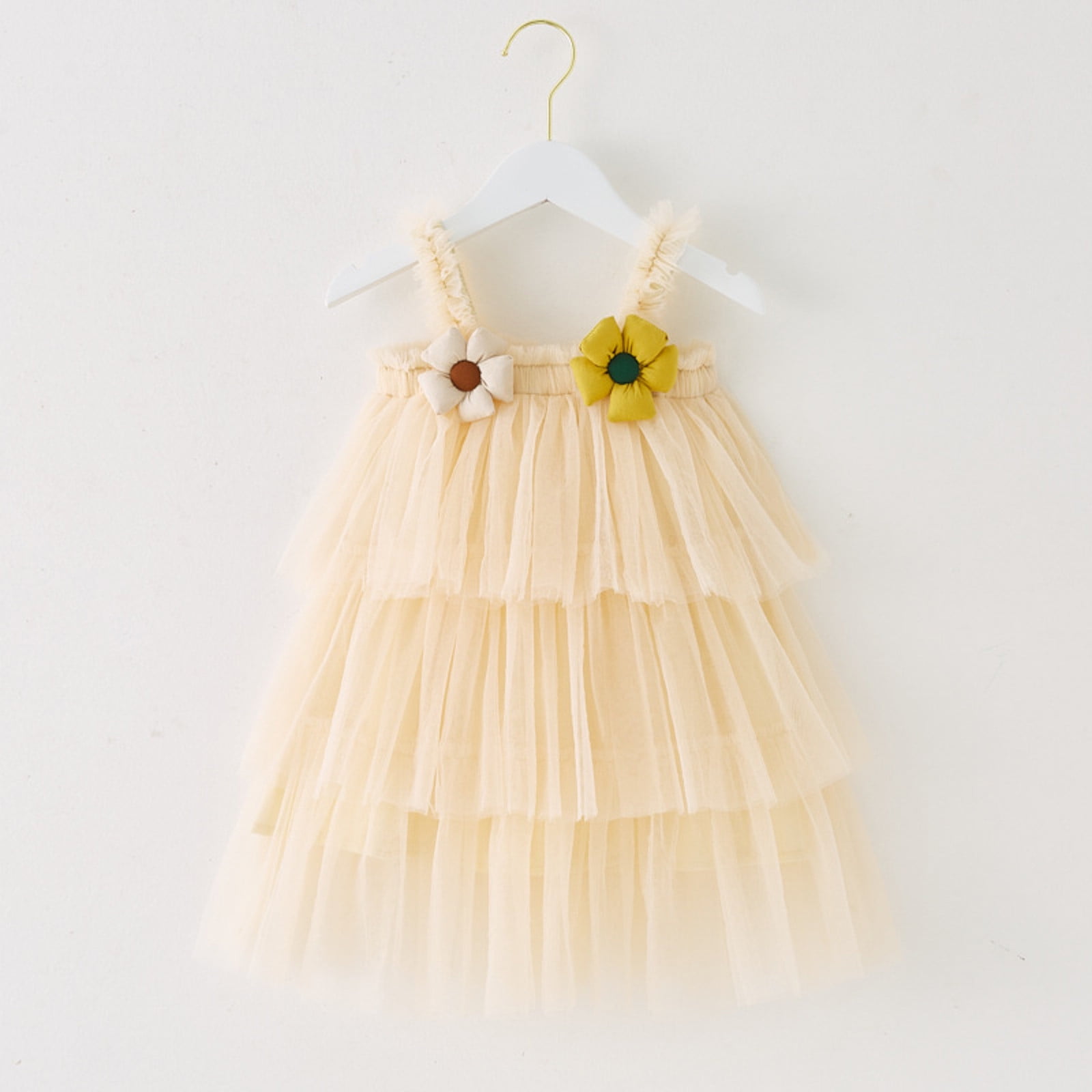 Kids Formal Dresses for Girls Beige Dress Tulle Toddler Dress Girls ...