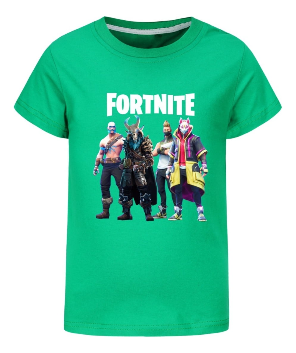 Kids Fortnite Character T-Shirt Short Sleeve Gaming Tee Boys Girls Comfortable Cotton Casual ...