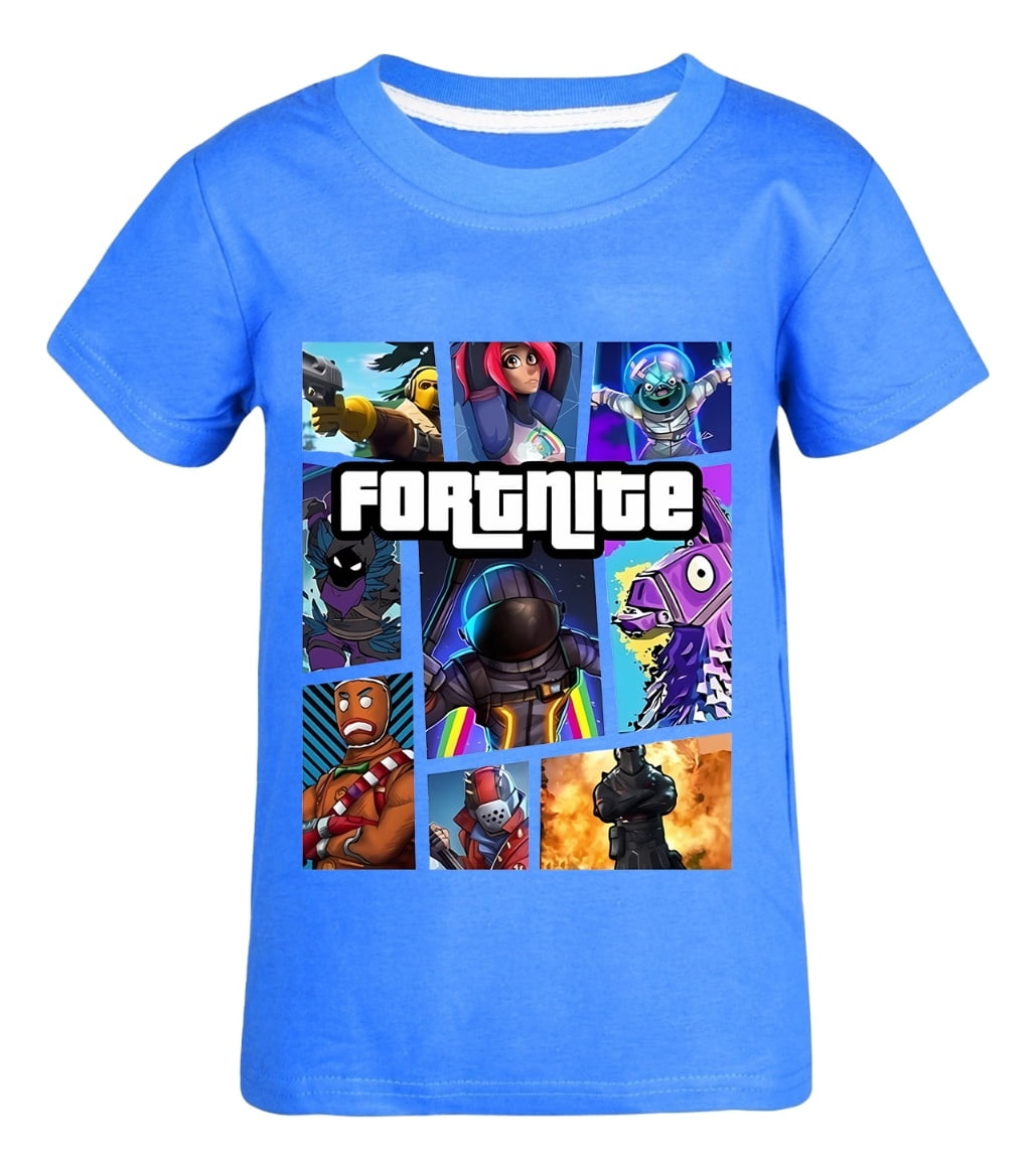 Kids Fortnite T-Shirt Short Sleeve Gaming Tee with Vibrant Character ...