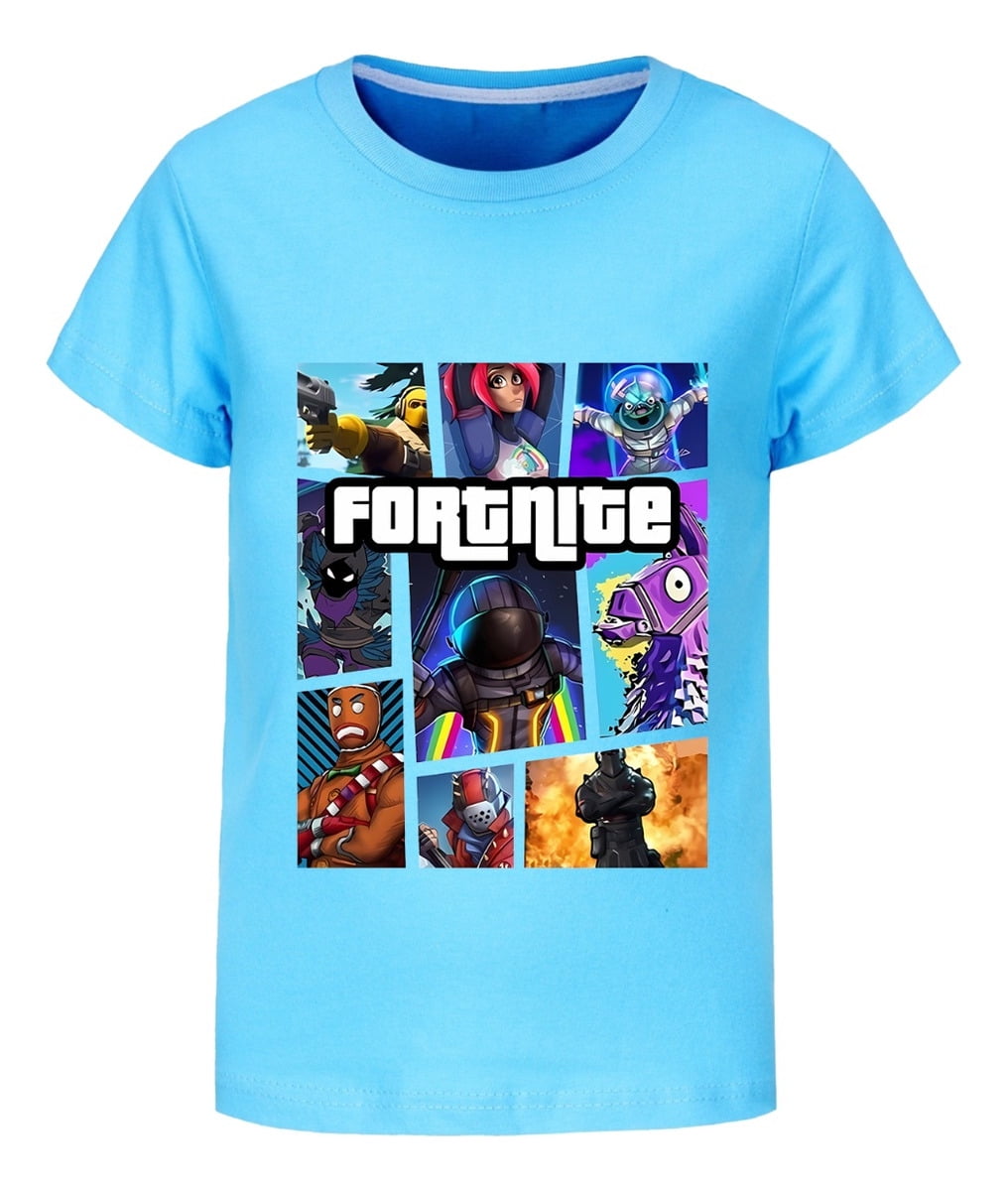 Kids Fortnite T-Shirt Short Sleeve Gaming Tee with Vibrant Character Graphics Boys Girls ...