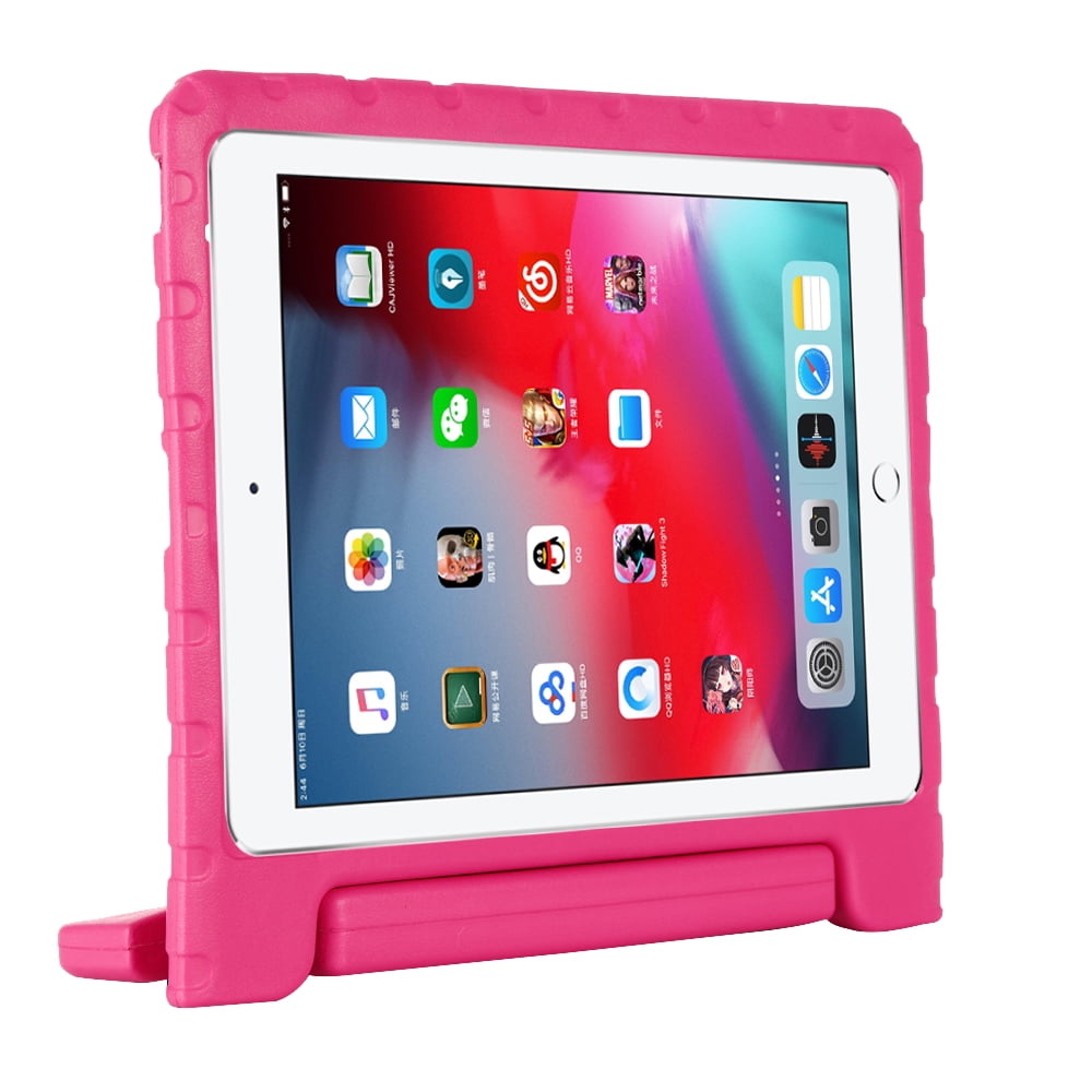 Kids Friendly Tablet Case for Apple 12.9 Inch iPad Pro 5th 4th 3rd 2nd 1st Generation 12.9 Portable Handle Case EVA Foam Protector Shockproof Hard Rugged Cover with Stand Blue Walmart