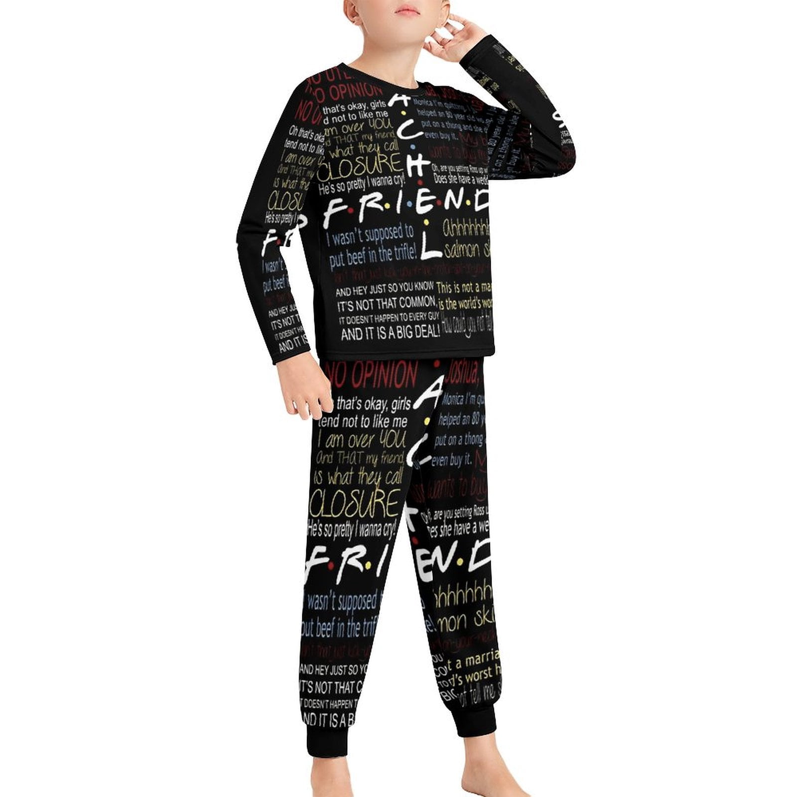 Kids Friends Tv Show Pajama Long Sleeve Sleepwear Pant Set Cute ...