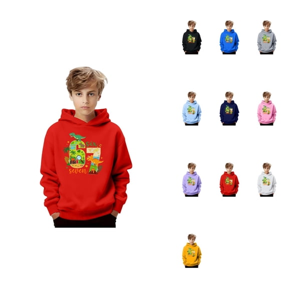 Kids Full 67 Boys Girls Oversized Outfit Long Sleeve Hoodie Sweatshirts ...