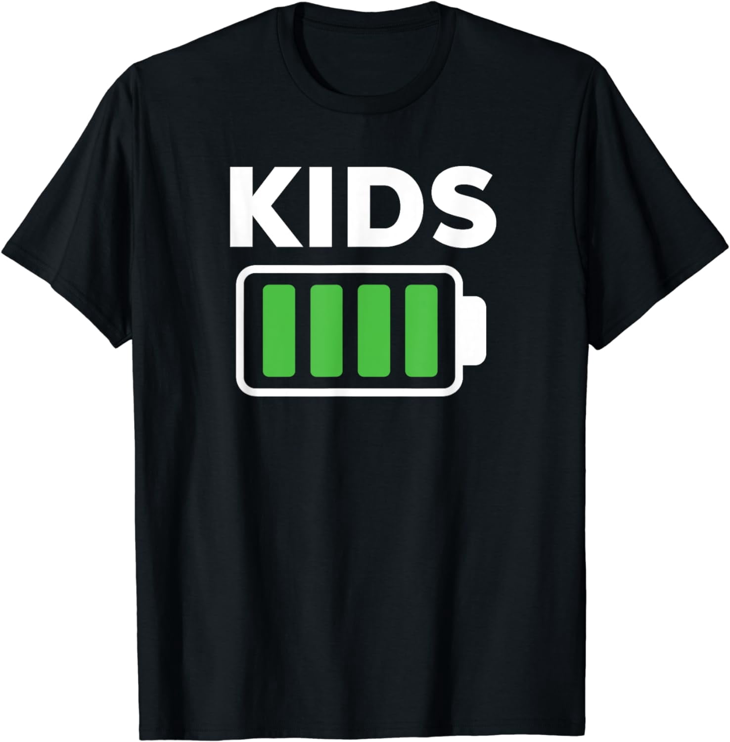 Kids Full Battery Shirt for Boys Girls Sarcastic Matching T-Shirt ...