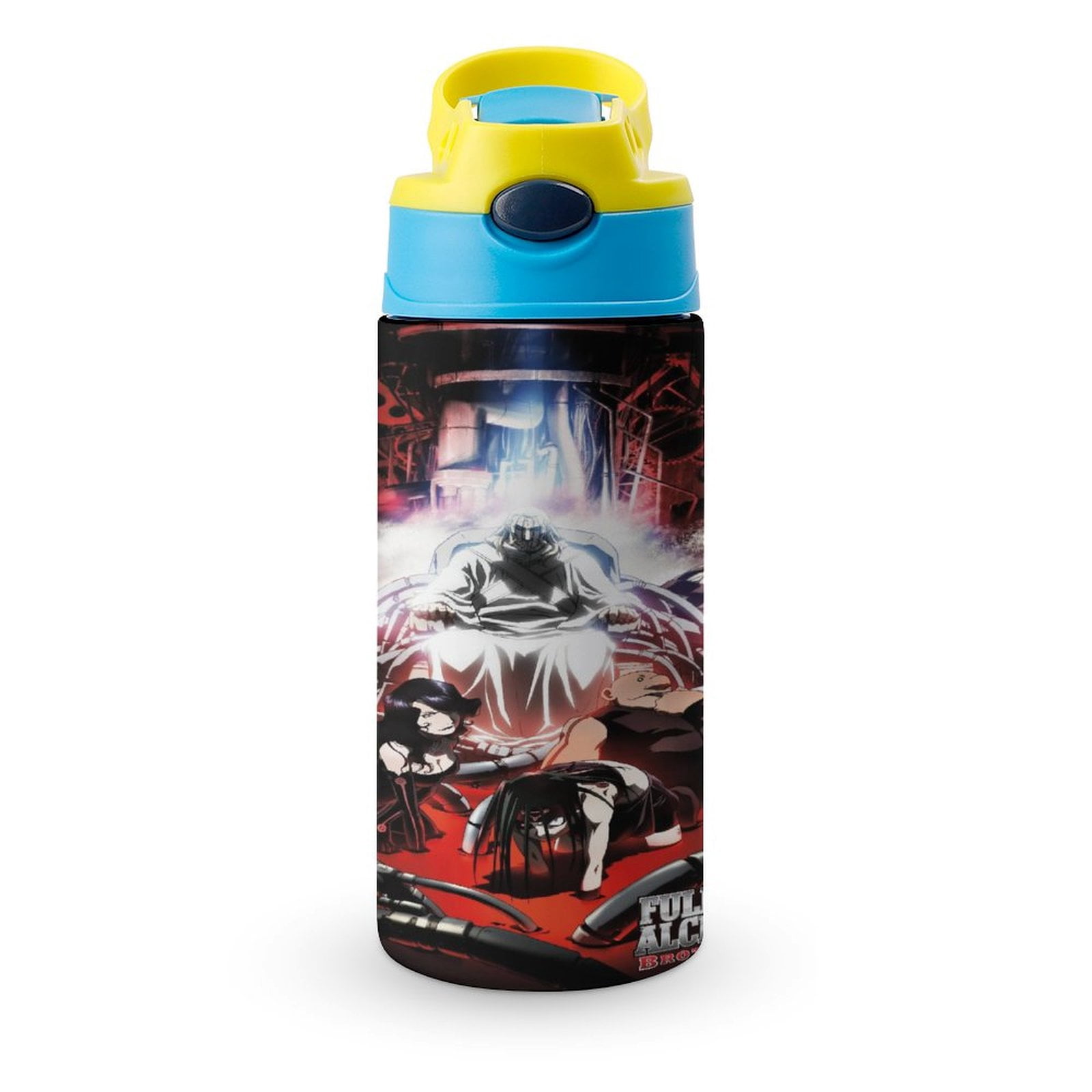 Kids Fullmetal Alchemist Water Bottle with Straw Lid Vacuum Insulated ...
