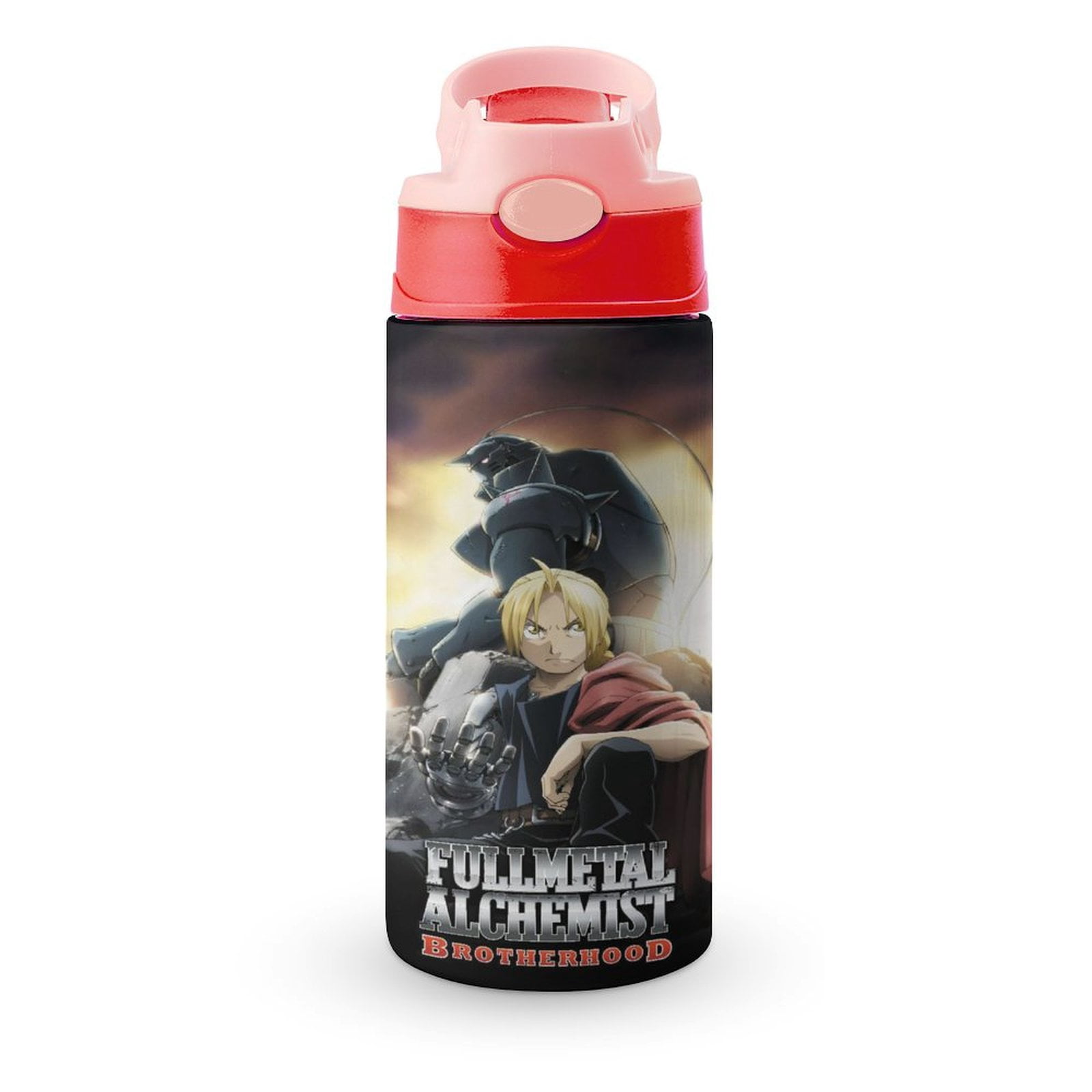 Kids Fullmetal Alchemist Water Bottle with Straw Lid Vacuum Insulated ...