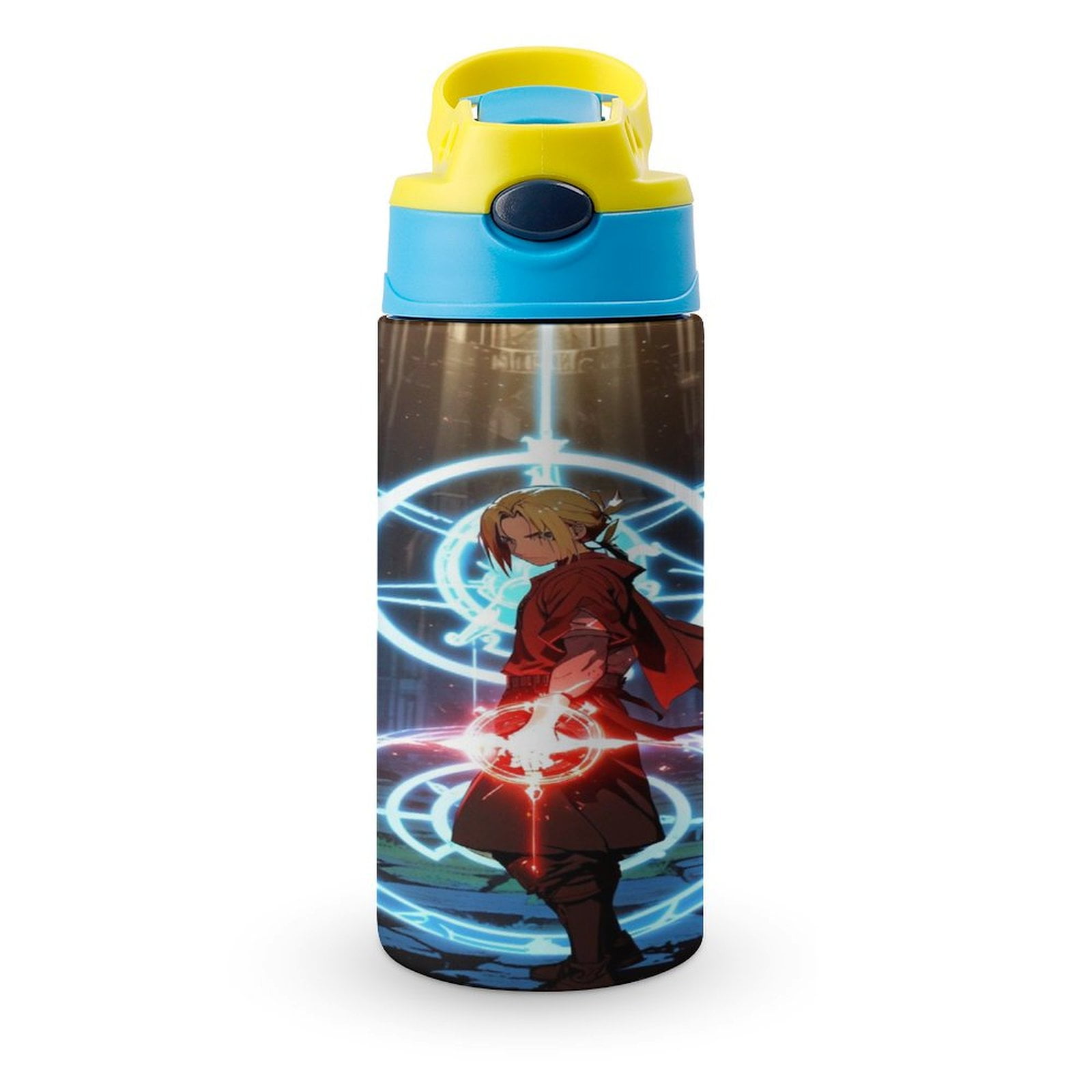 Kids Fullmetal Alchemist Water Bottle with Straw Lid Vacuum Insulated ...