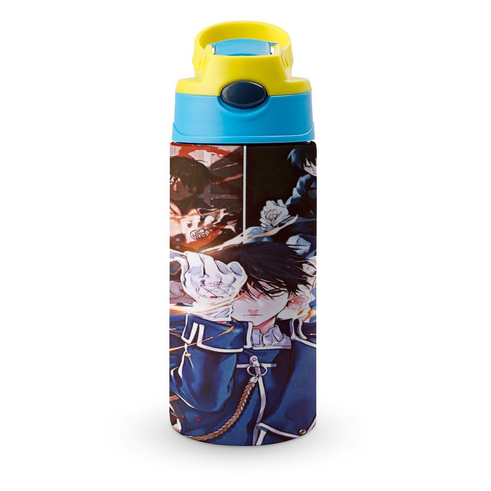 Kids Fullmetal Alchemist Water Bottle with Straw Lid Vacuum Insulated ...