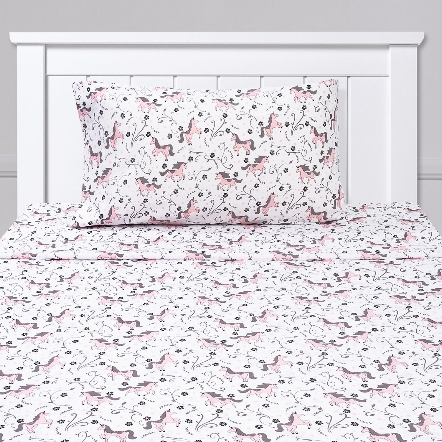 Kids Fun & Bright Printed Microfiber Sheet Sets, Ultra Soft Fitted ...