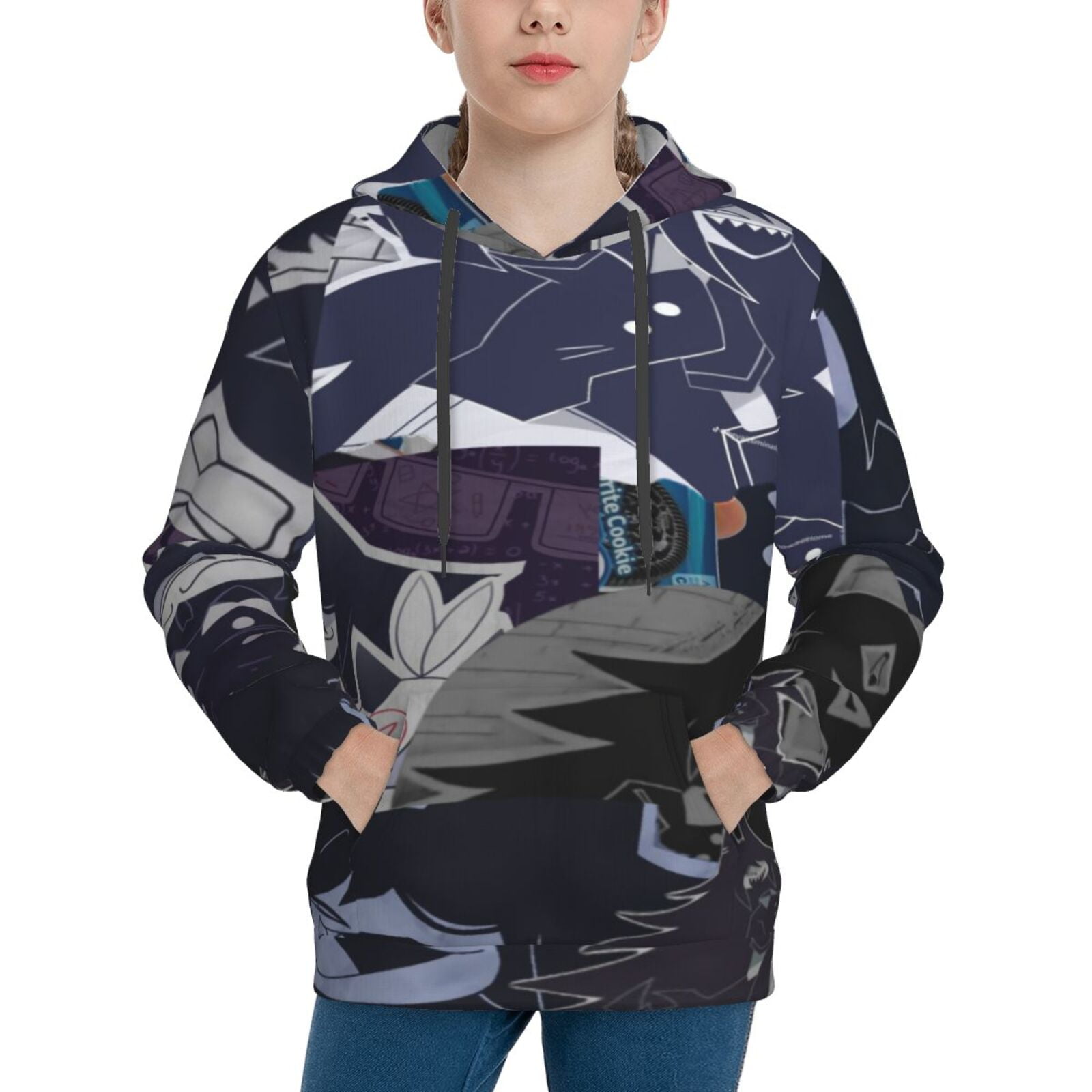 Kids Fundamental Paper Education Pullover Hoodie Realistic 3d Print ...