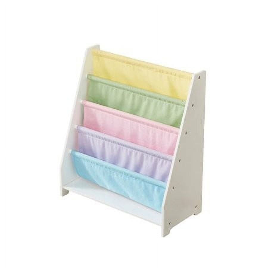 Kids Funnel Charlie White Kids Wooden Canvas Sling Magazine Bookcase ...