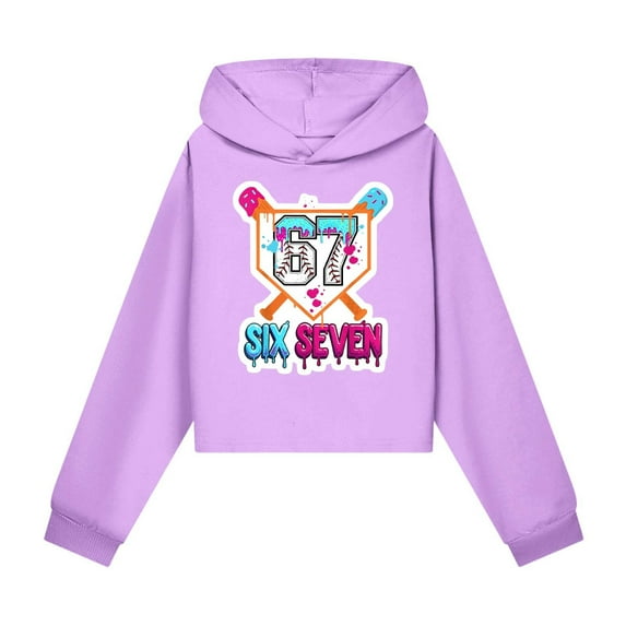 Kids Funny 67 Hoodies Sweatshirt Rap Thin Long Sleeve Crewneck Pullover ...
