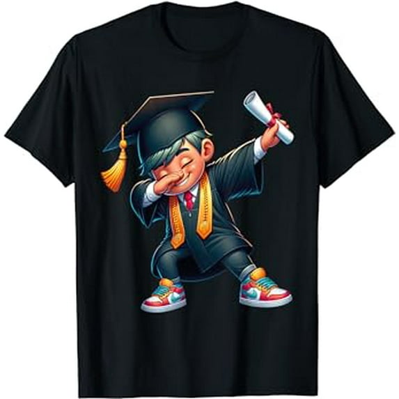 Kids Funny Boys Grad Gifts Dabbing Graduation Class Of 2024 T-Shirt ...