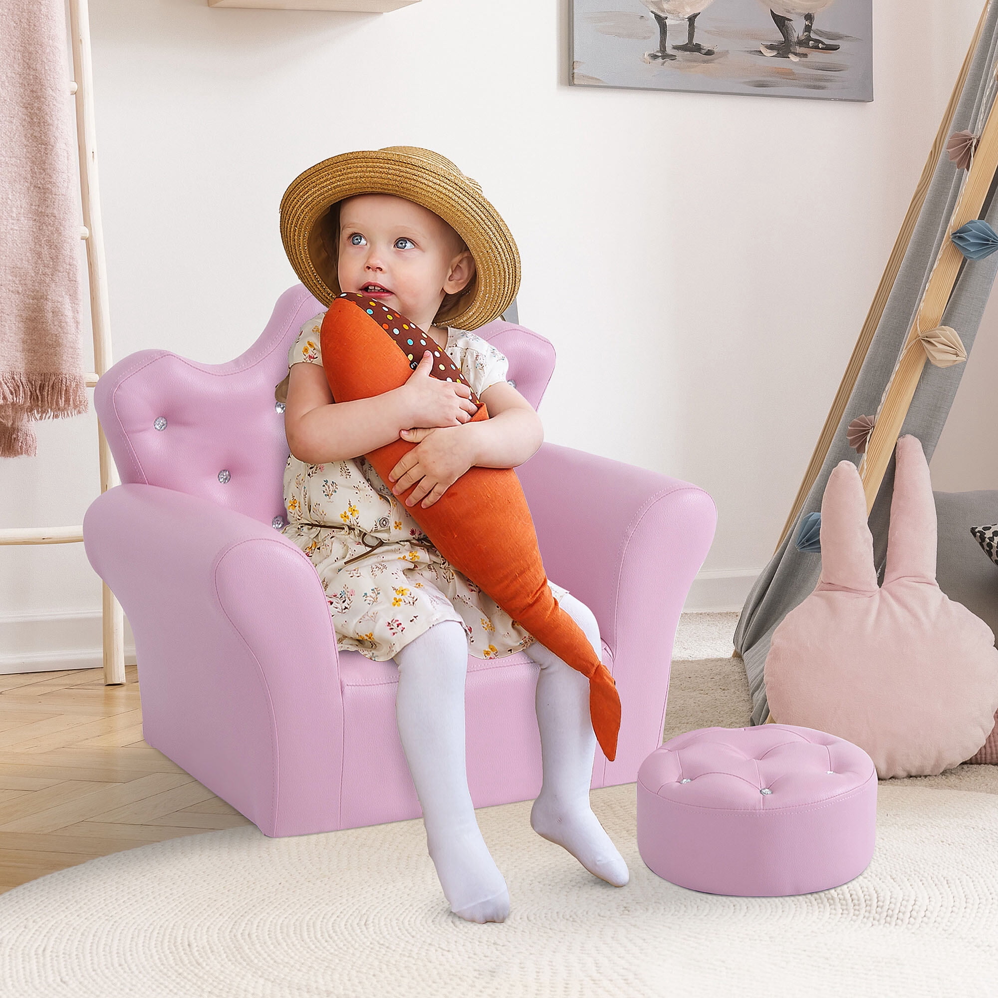 Kids Furniture Kids Sofa Set, Children's Upholstered Sofa with ...