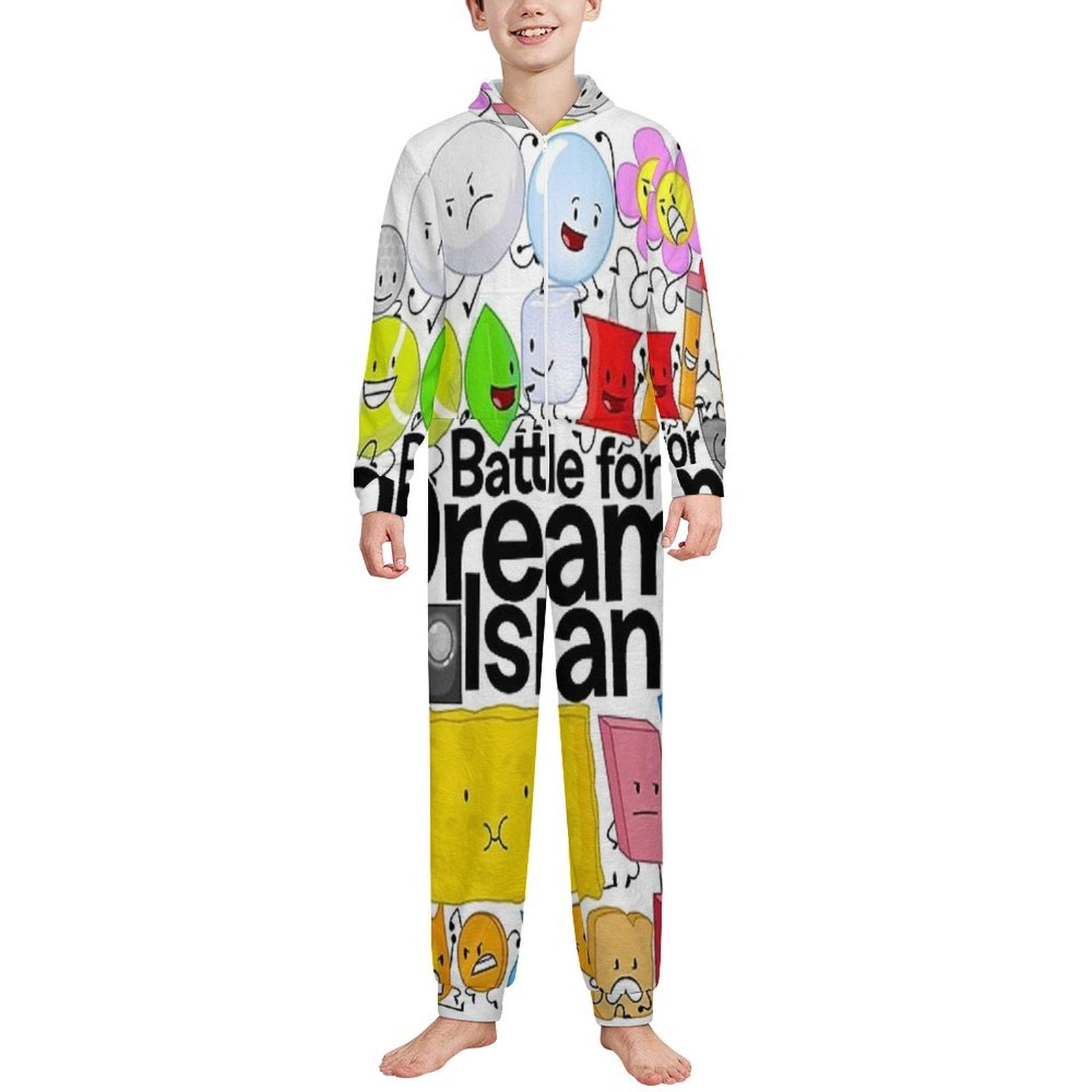 Kids Game BFDI Battle For Dream Island Fleece Jumpsuits Zip Up Hoodie ...
