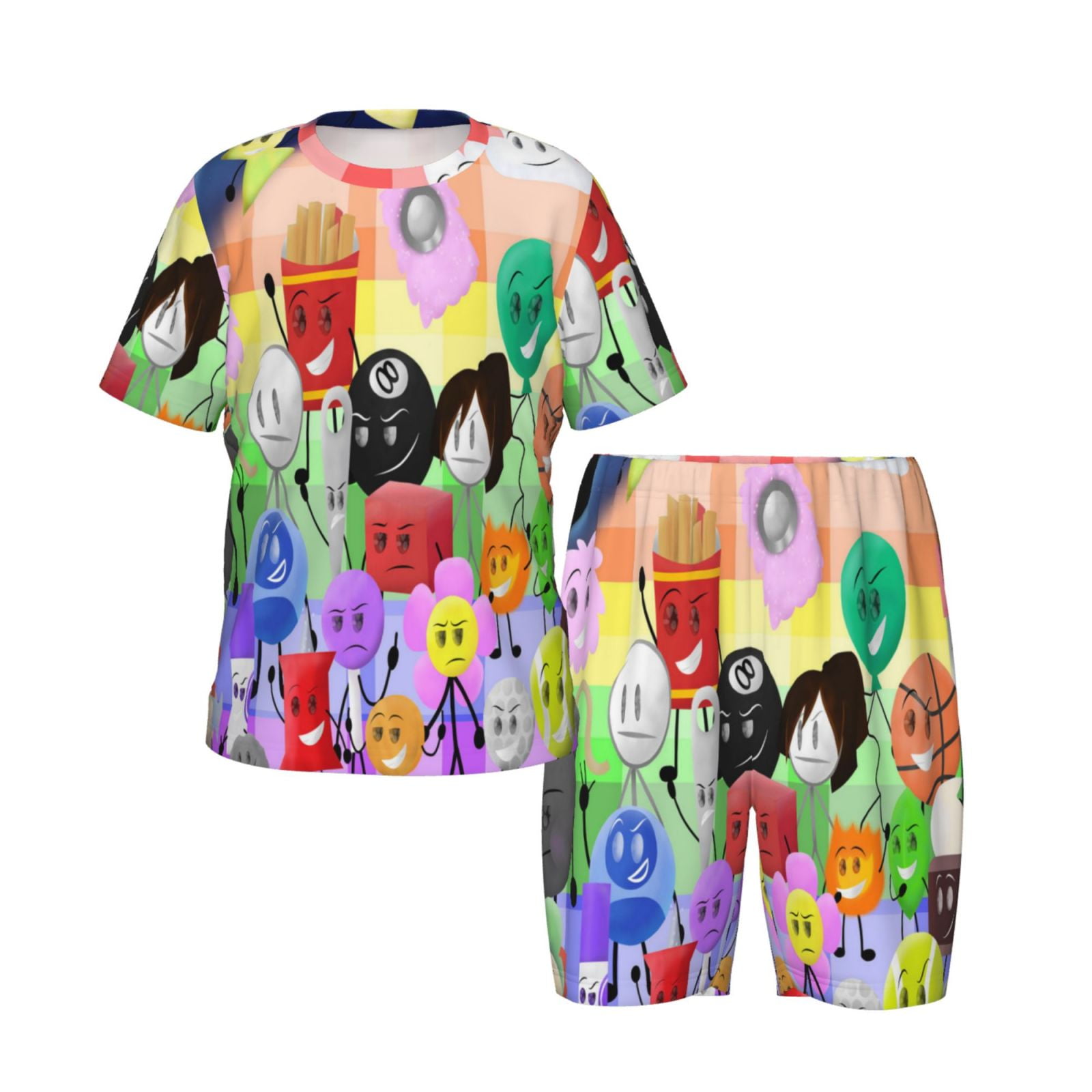 Kids Game BFDI Battle For Dream Island Short Sleeve Top And Short Set 2 ...