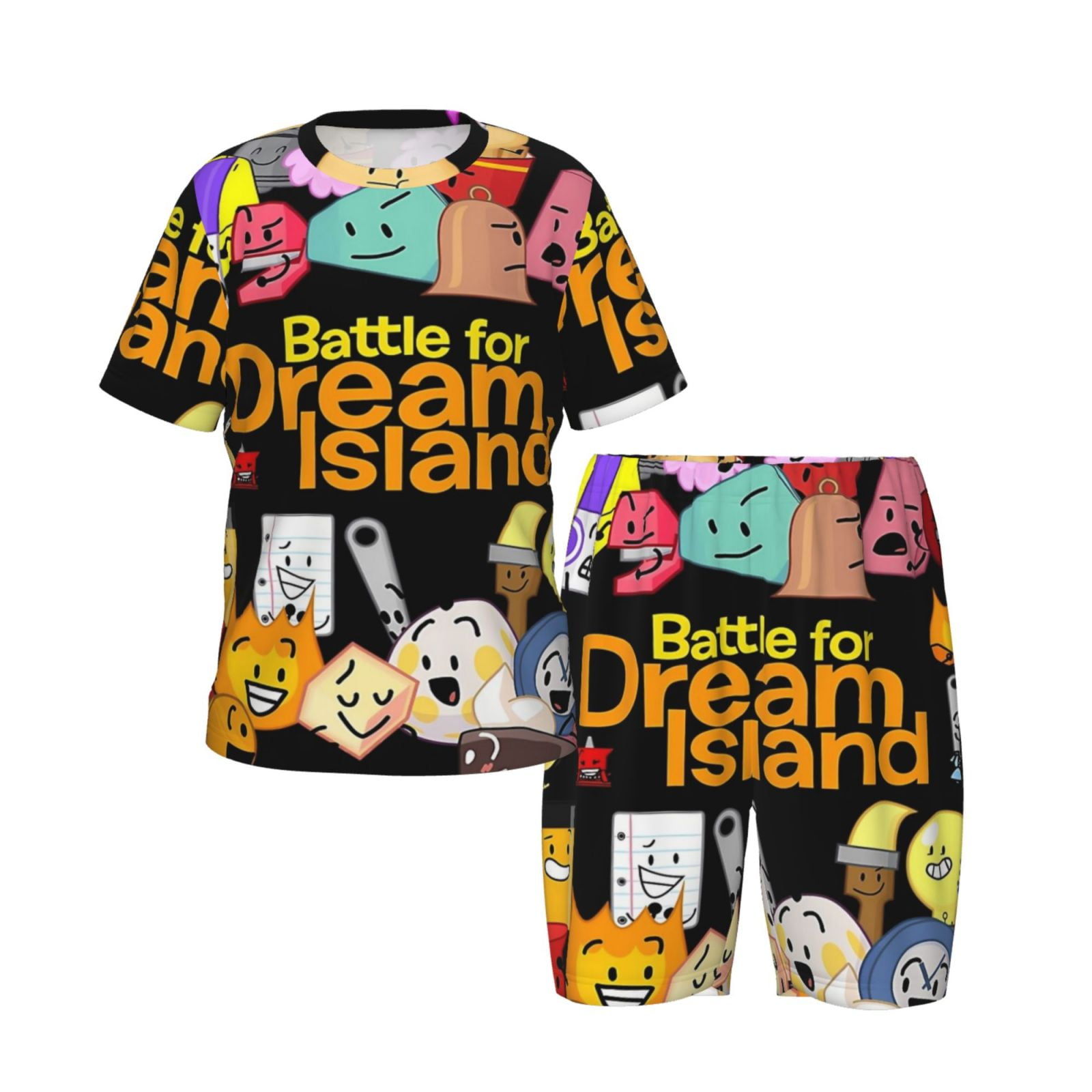 Kids Game BFDI Battle For Dream Island Short Sleeve Top And Short Set 2 ...