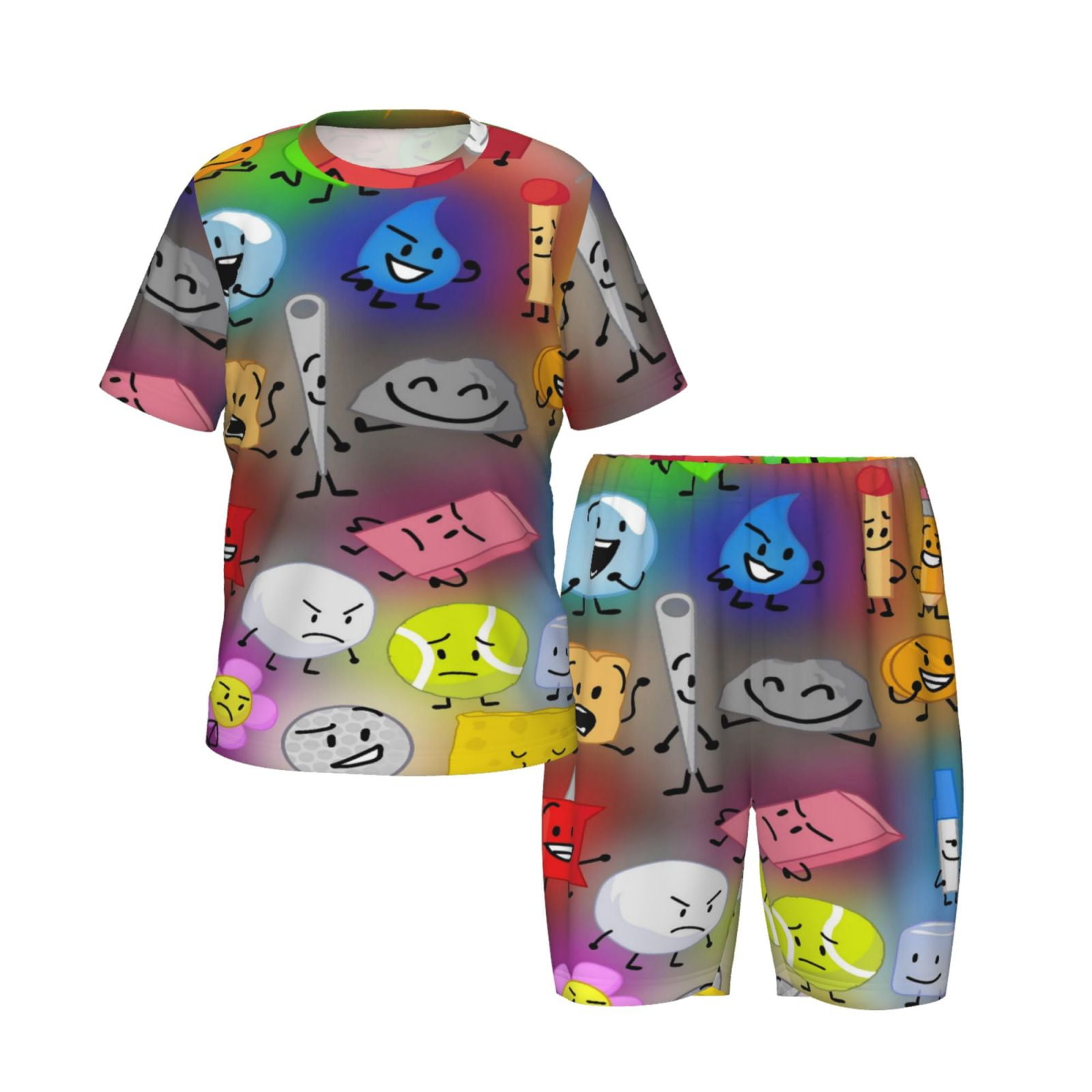 Kids Game BFDI Battle For Dream Island Short Sleeve Top And Short Set 2 ...