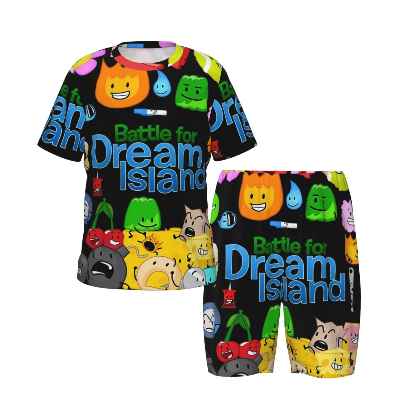 Kids Game BFDI Battle For Dream Island Short Sleeve Top And Short Set 2 ...