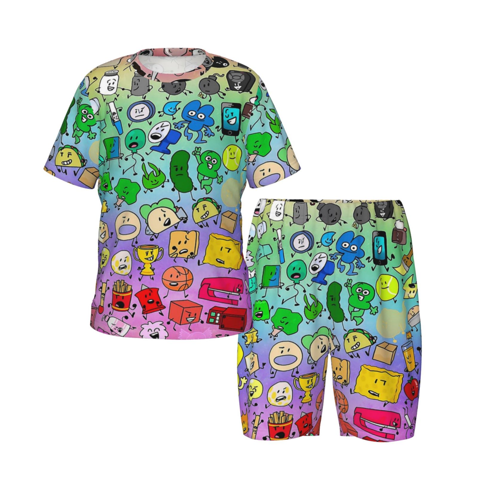 Kids Game BFDI Battle For Dream Island Short Sleeve Top And Short Set 2 ...