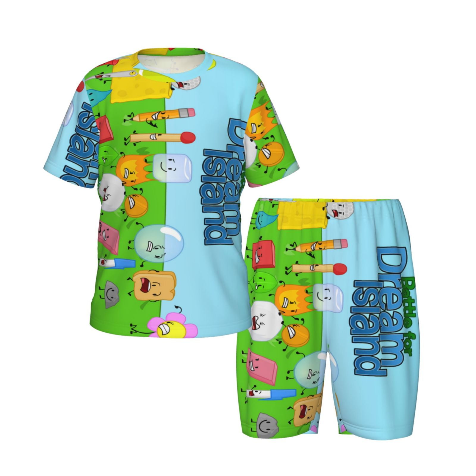 Kids Game BFDI Battle For Dream Island Short Sleeve Top And Short Set 2 ...