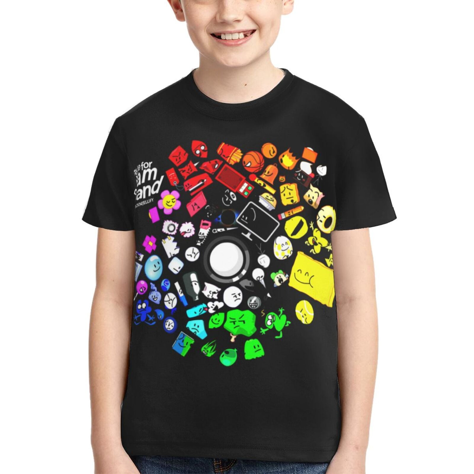 Kids Game BFDI Battle For Dream Island T-Shirts Youth 3D Print Short ...