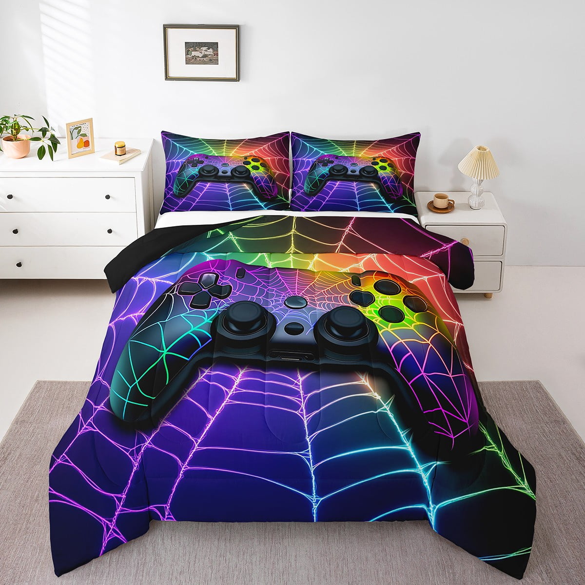 Kids Game Comforter Sets Queen Size,Comforters & Duvets,Ultra Soft 3 ...