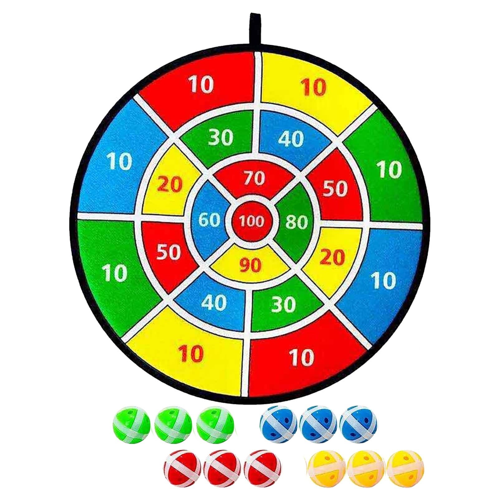 Kids Game Dart Board Set, Large Fabric Dartboard with 12 Sticky Balls ...