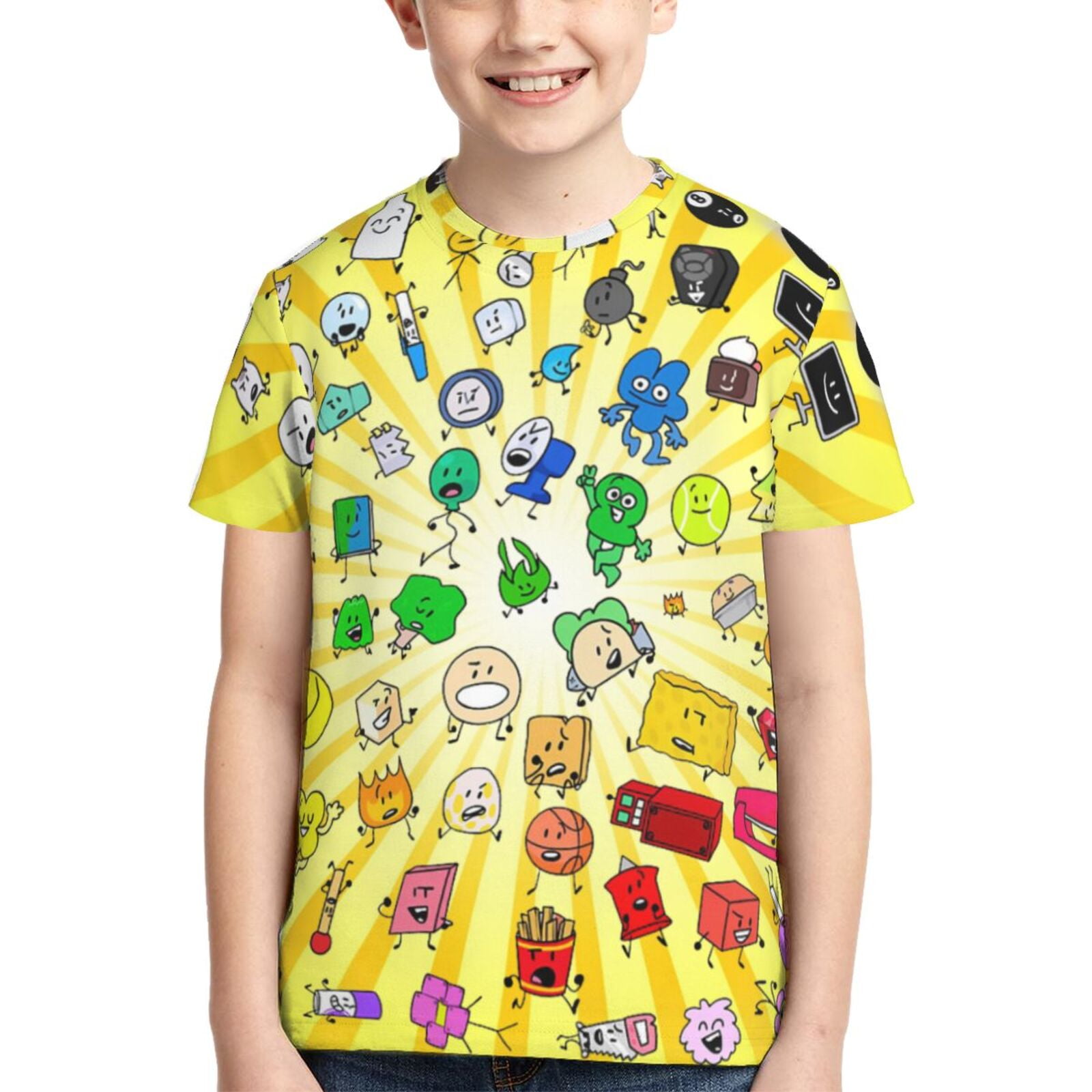 Kids Game BFDI Battle For Dream Island T-Shirts Youth 3D Print Short ...