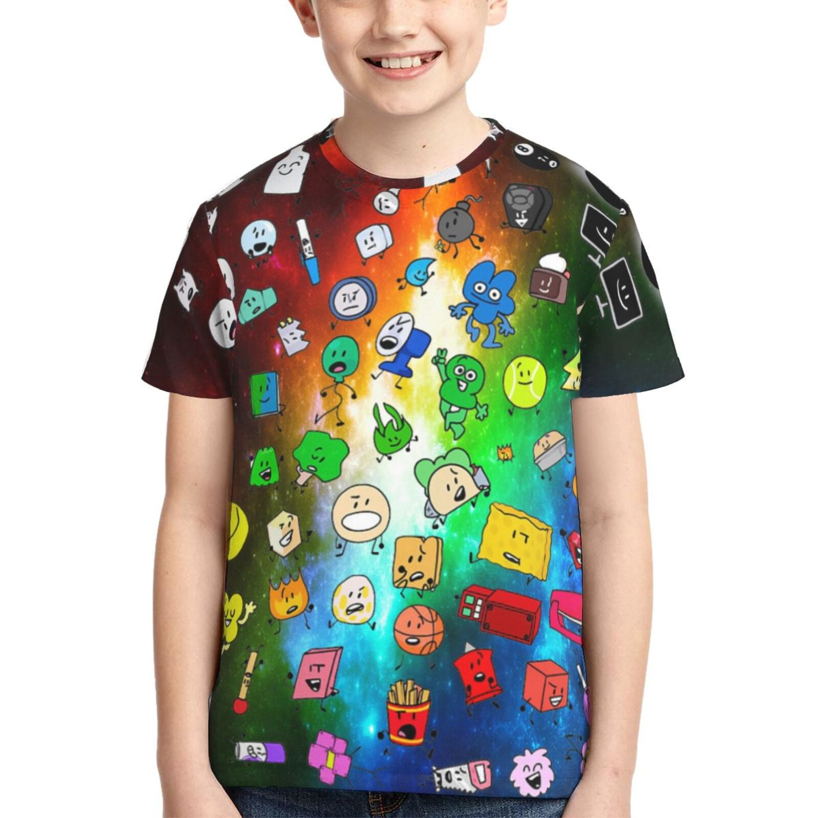 Kids Game BFDI Battle For Dream Island T-Shirts Youth 3D Print Short ...