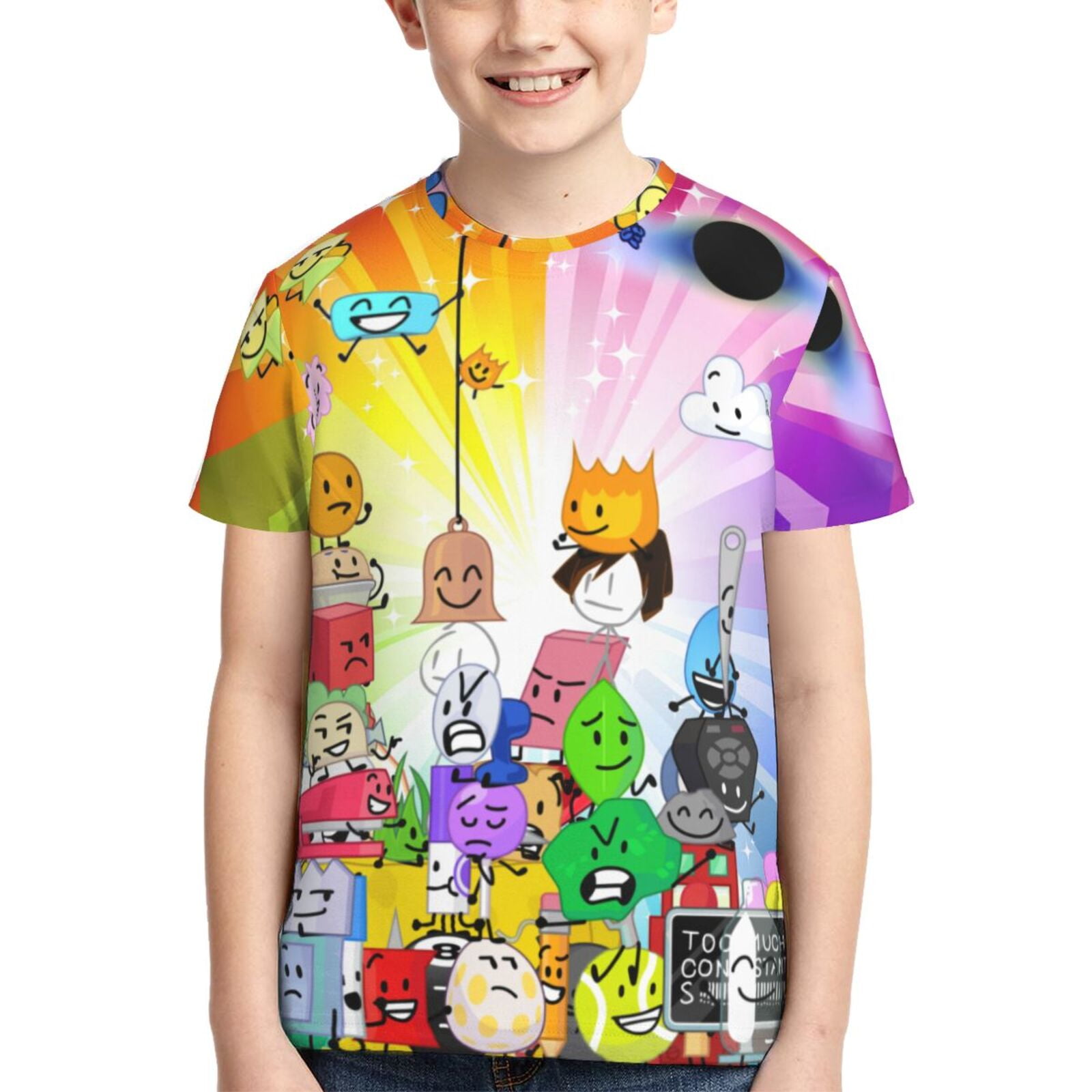 Kids Game Game BFDI Battle For Dream Island T-Shirts Youth 3D Print ...