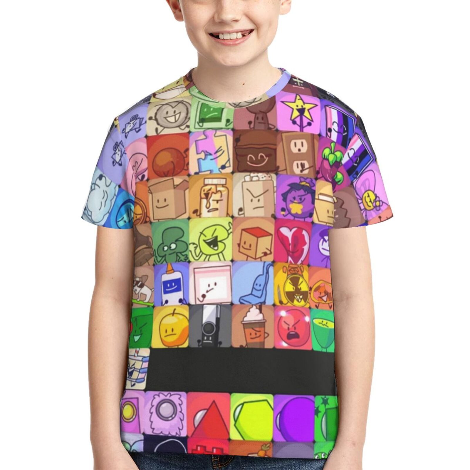 Kids Game BFDI Battle For Dream Island T-Shirts Youth 3D Print Short ...