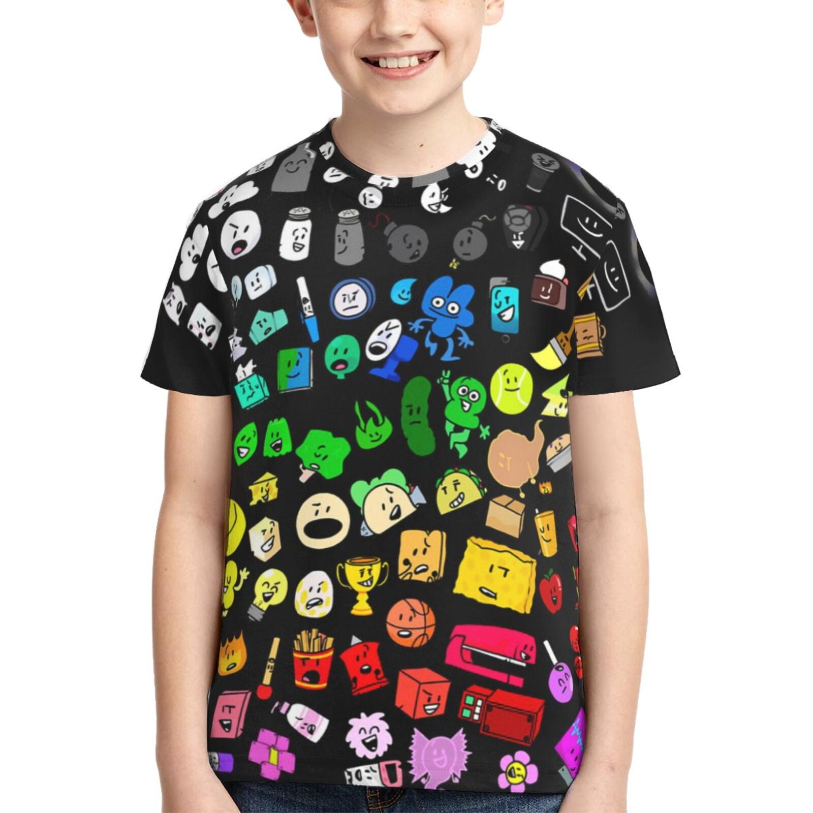 Kids Game BFDI Battle For Dream Island T-Shirts Youth 3D Print Short ...