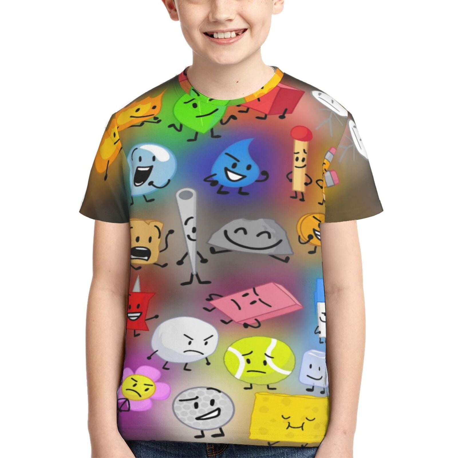 Kids Game BFDI Battle For Dream Island T-Shirts Youth 3D Print Short ...