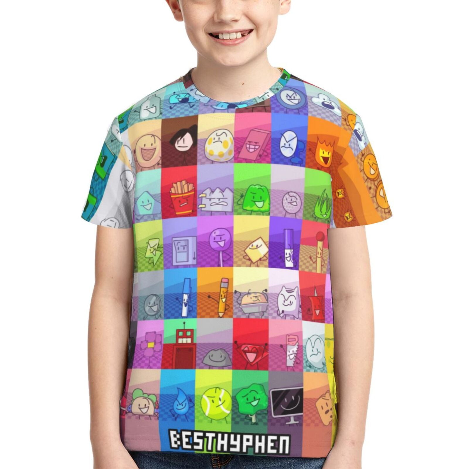 Kids Game BFDI Battle For Dream Island T-Shirts Youth 3D Print Short ...