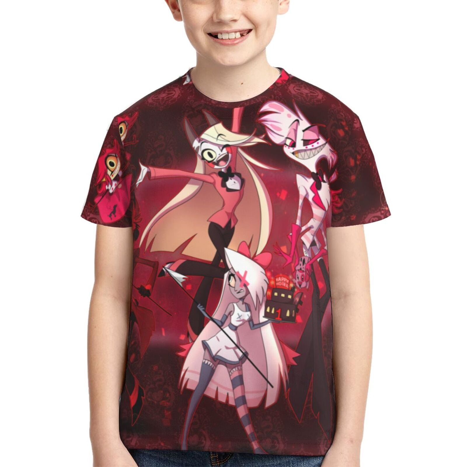 Kids Game Hazbin Hotel Helluva Boss T-Shirts Youth 3D Print Short ...