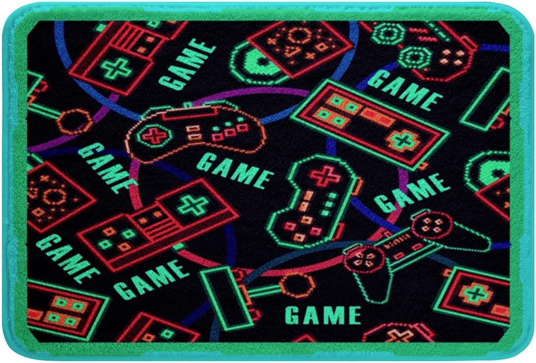 Kids Gamer Bathroom Rugs Gaming Gamepad Bath Mats for Bathroom for Kids ...