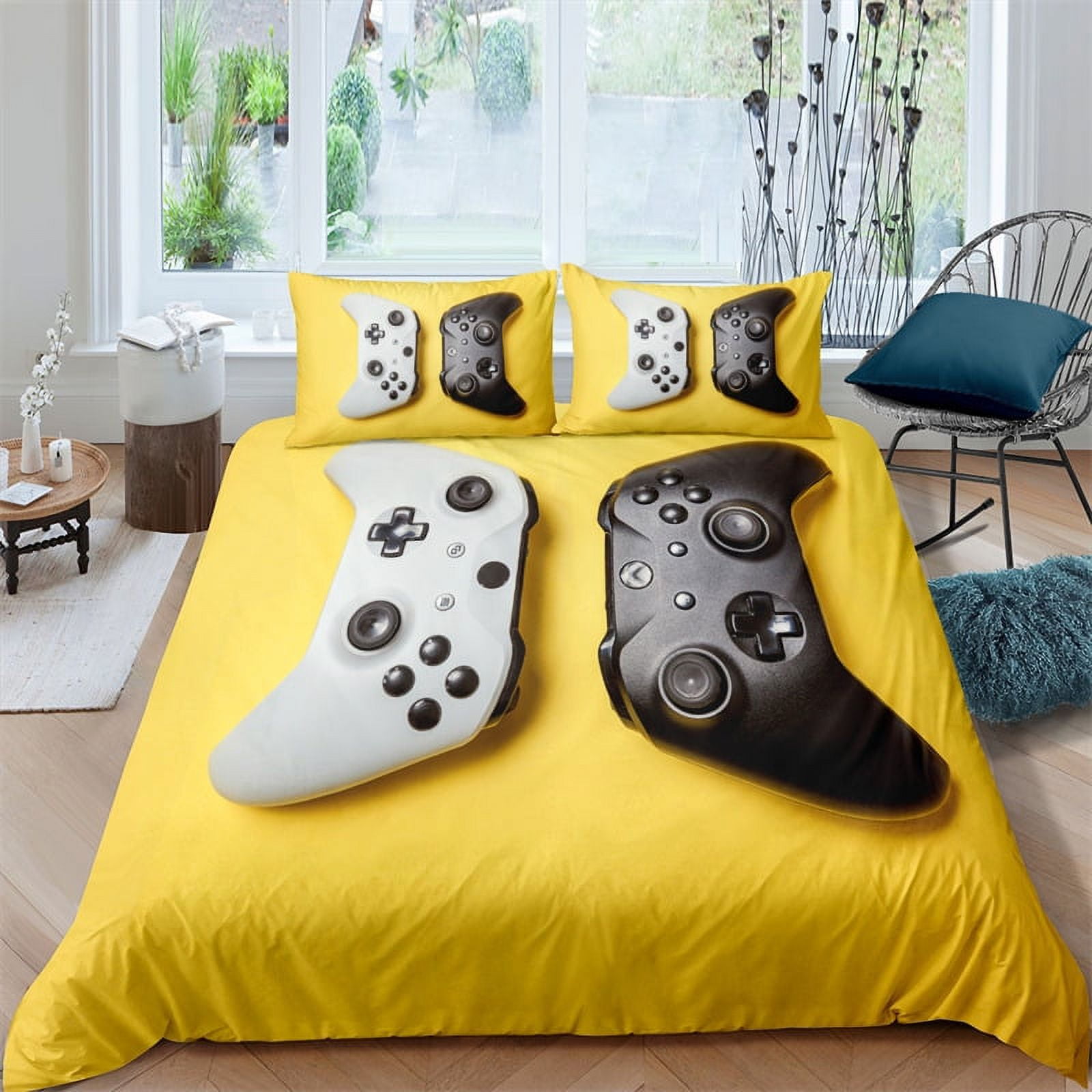 Kids Games Duvet Cover 3D Gamepad Bedding Set Microfiber Video Game ...