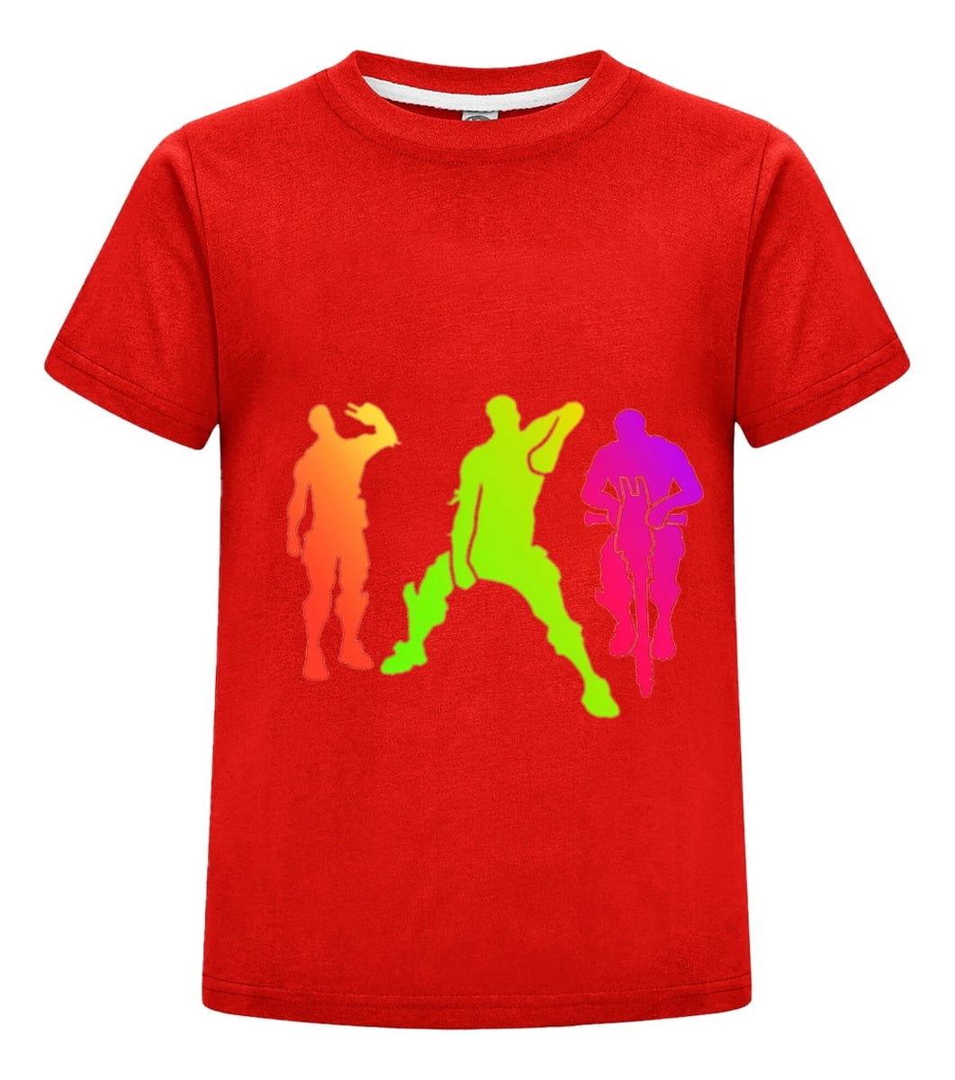 Kids Gaming Shirt – Boys Girls Bright Fortnite-Inspired Cartoon Summer ...