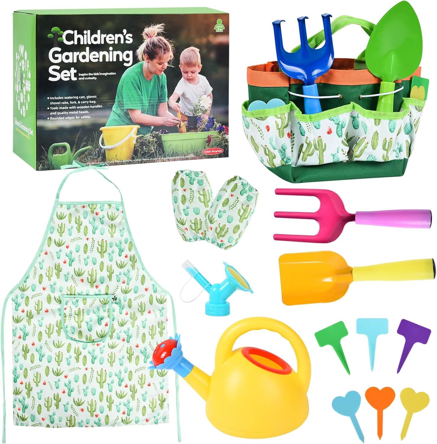 Kids Garden Tools Set, 16 Pieces Garden Tools for Children, Including ...