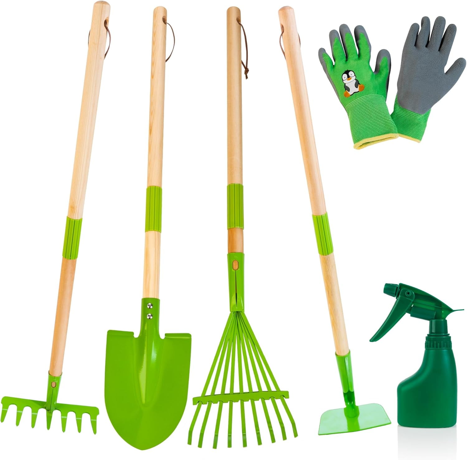 Kids Gardening Tools Set - 6PCS Detachable Garden Tool Kit with Gloves ...
