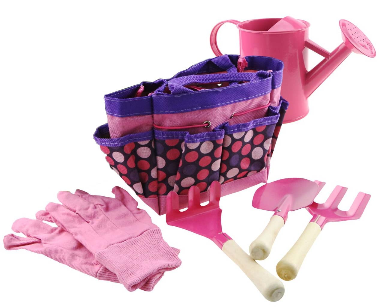 Kids Gardening Tools Set - Complete with Watering Can, Gloves, Shovel ...