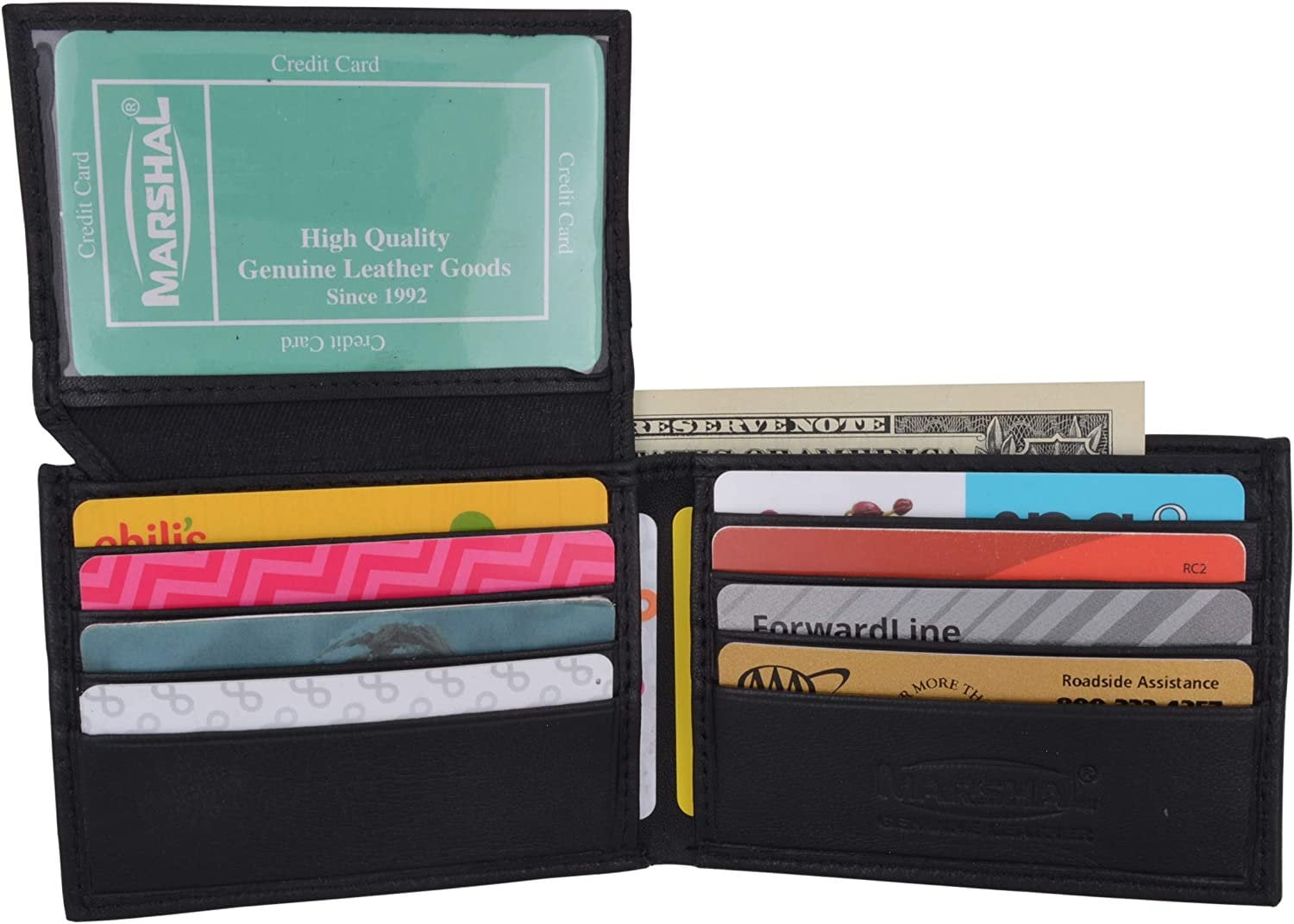 Kids Genuine Leather Slim Flap Up Card ID Bifold Wallet - Walmart.com