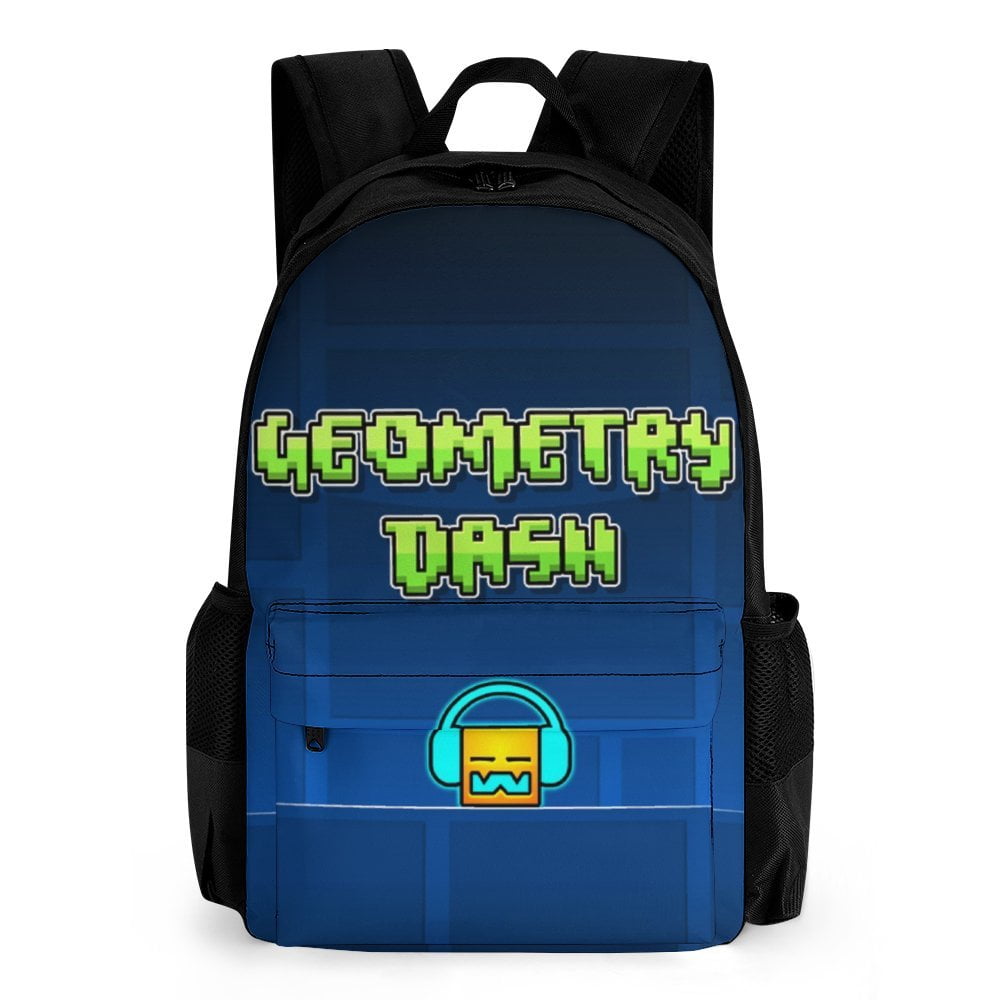 Kids Geometry Dash Backpacks School Bag Bookbag Casual Daypack ...
