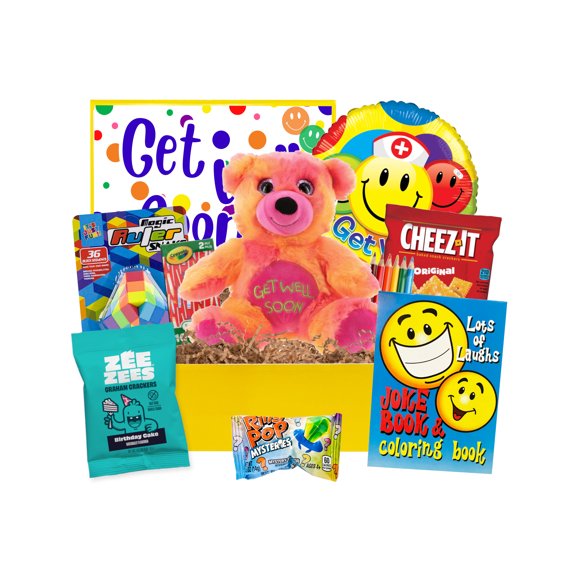 Kids Get Well Soon Care Package - Pink | Recovery Gift For Child | Get ...