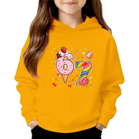 Kids Girl 67 Hoodies 6 7 Funny Sweatshirts Crew Neck Long Sleeve ...