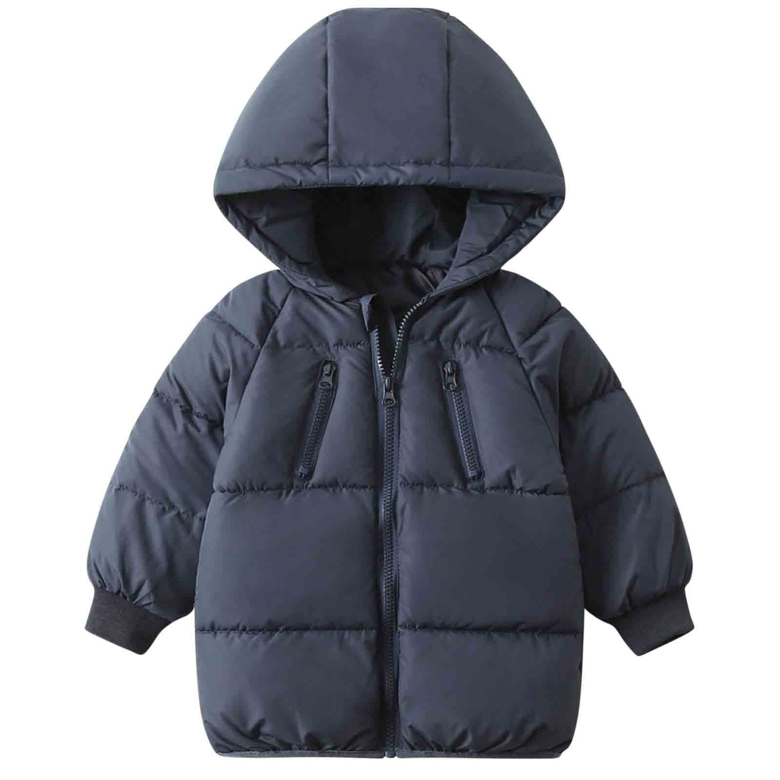 Kids Girl Boy Brunch Jacket Hoods Coat for Kid Long Sleeve Warm Thick ...