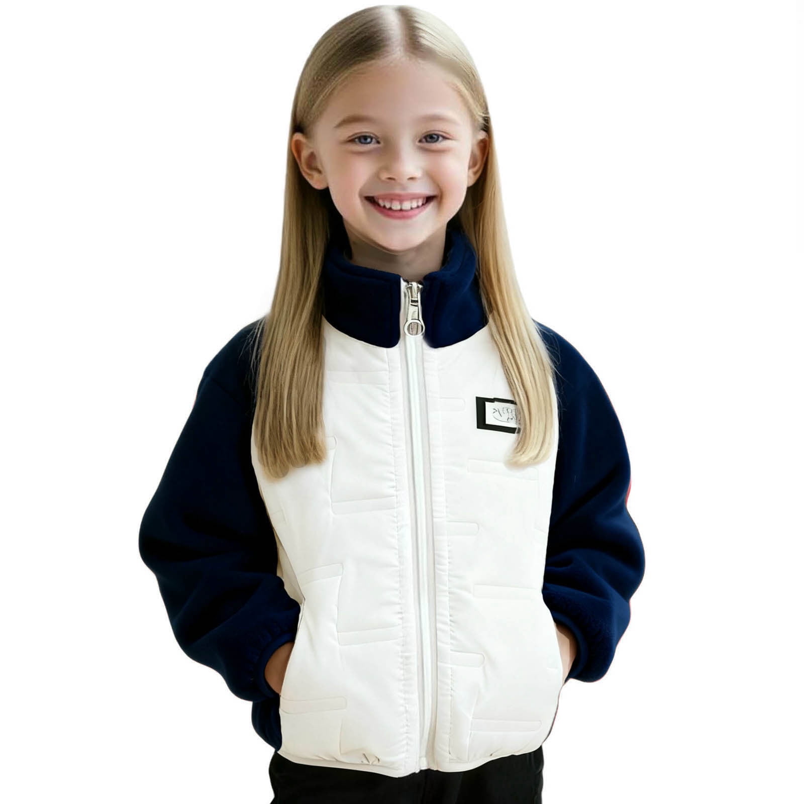 Kids Girl Boy Casual Zip Up Long Sleeve Padded Jacket Hoods Coat for ...
